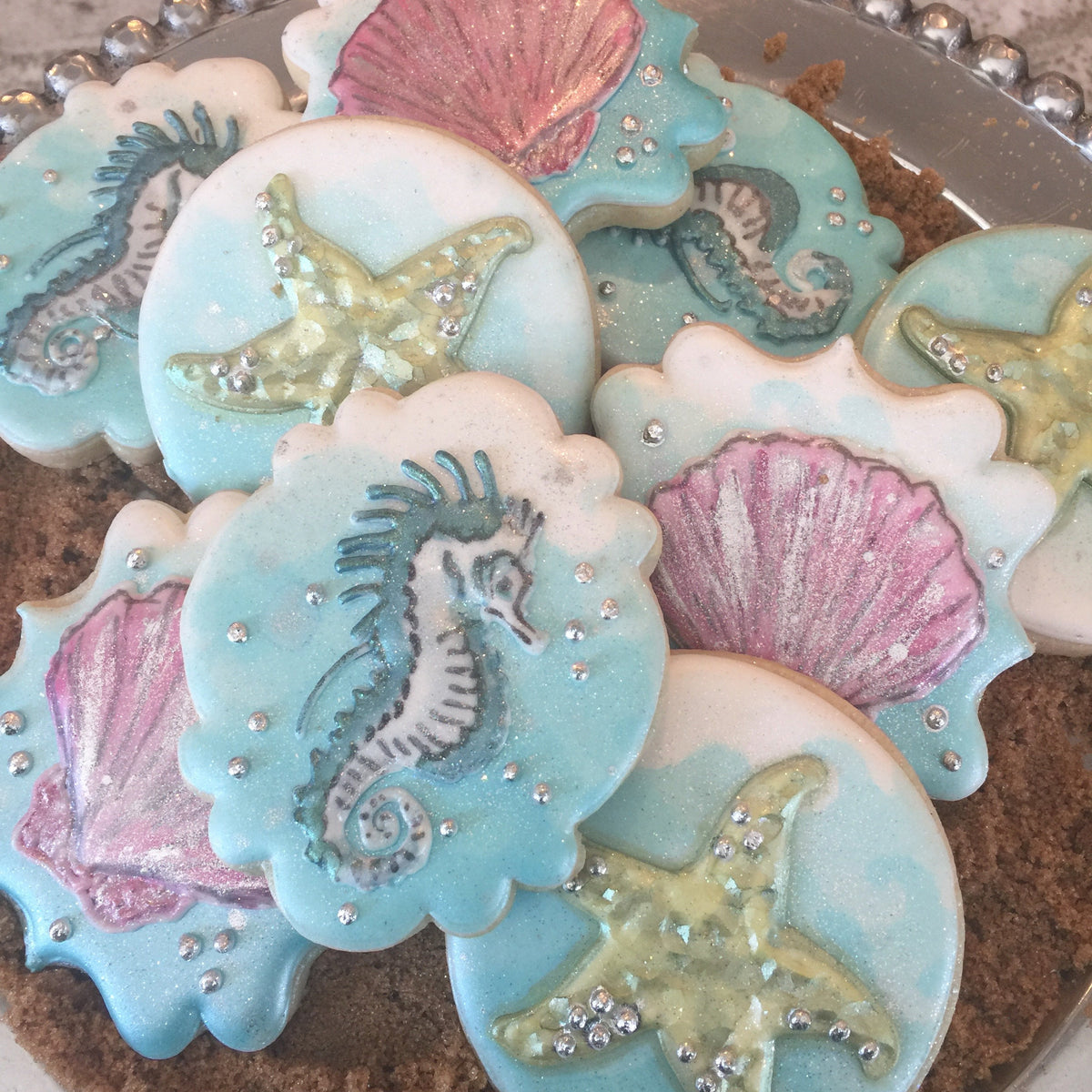 Beach Themed Sugar Cookies | Seahorses, Starfish And Seashells — The ...