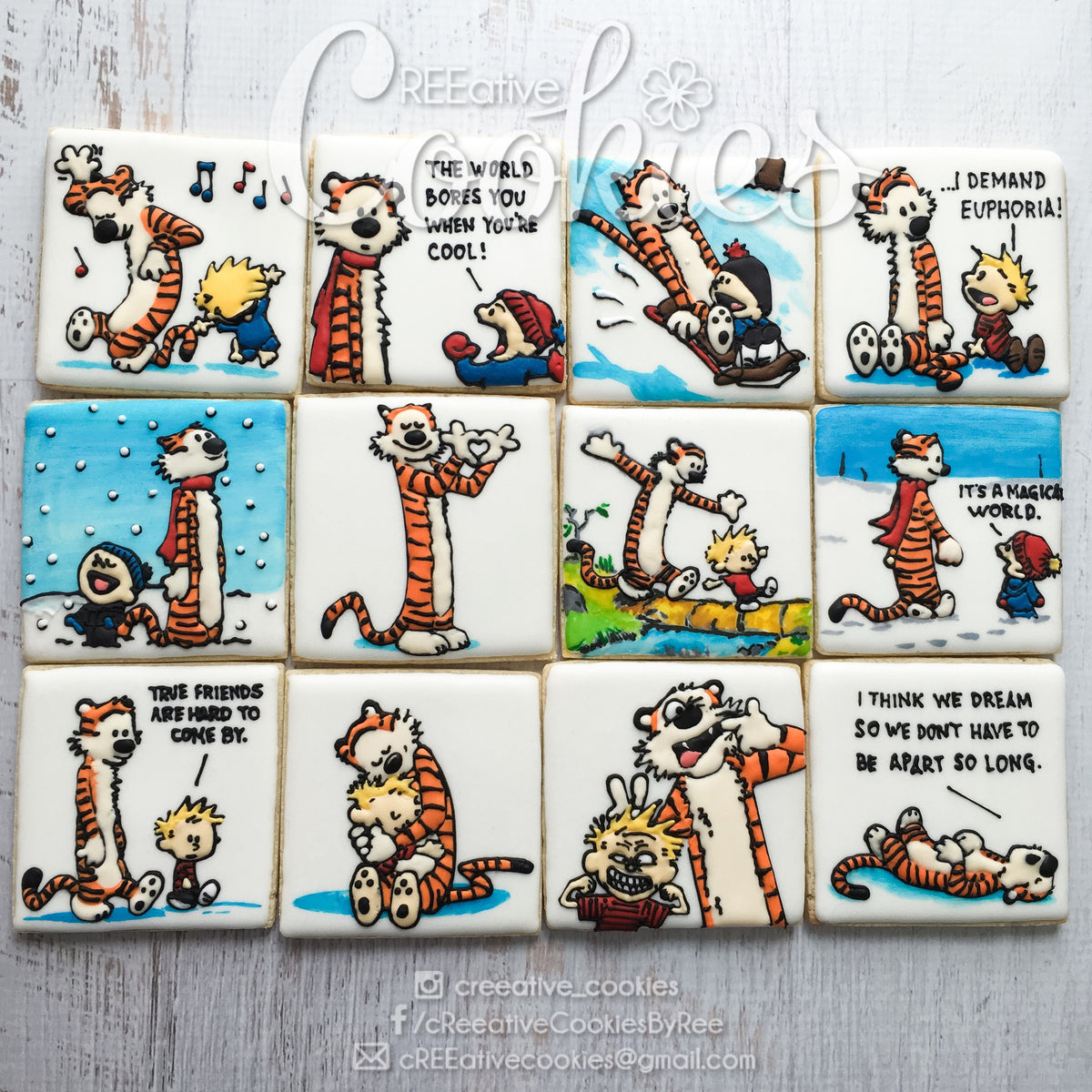 Calvin And Hobbes Birthday Party Sugar Cookies — The Iced Sugar Cookie