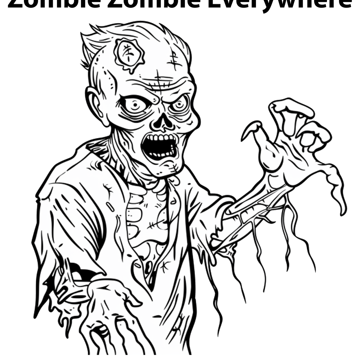 zombies colouring