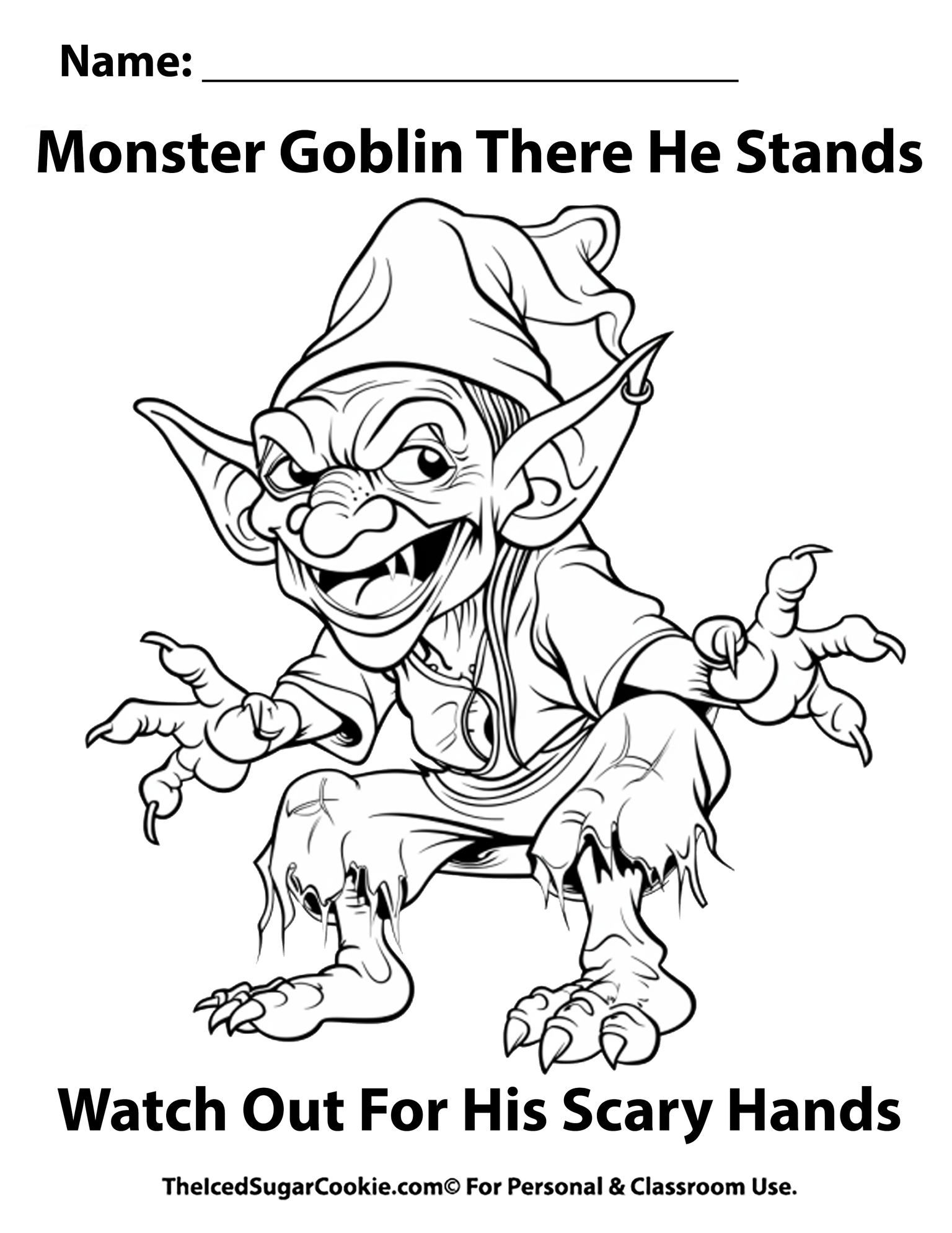 Free Fall & Halloween Coloring Pages For Kids — The Iced Sugar Cookie