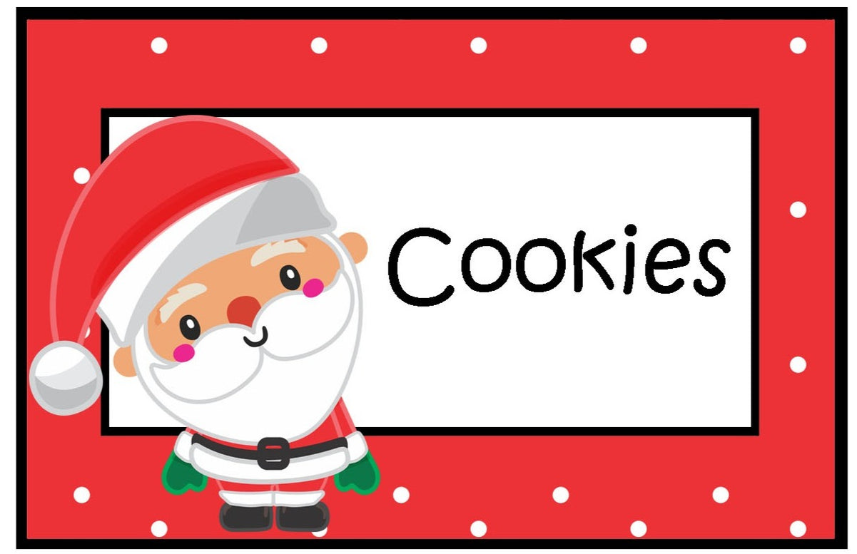 96 Christmas Santa Food Cards — The Iced Sugar Cookie