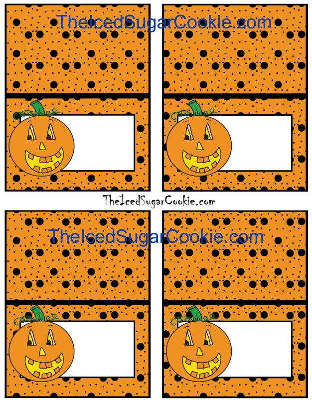 Pumpkin Food Label Tent Cards-Printable Digital Download-Fall Pumpkins ...