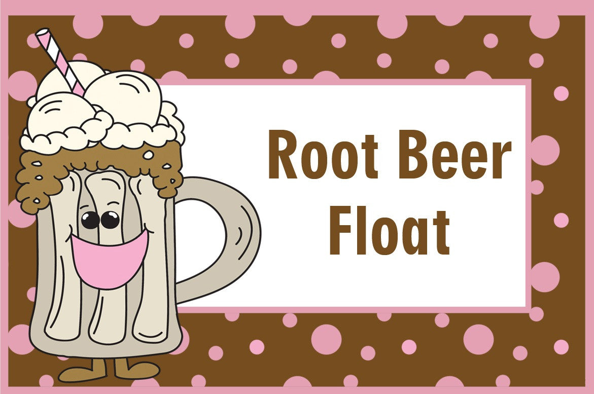 Root Beer Float Birthday Party Food Label Tent Cards Printable DIY ...